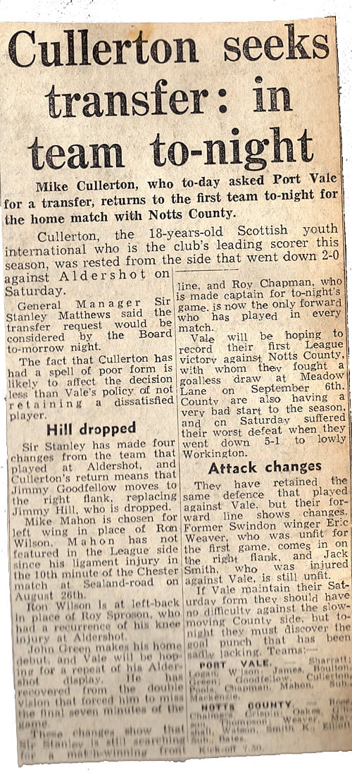 1968: Mick Cullerton hits the headlines - onevalefan.co.uk
